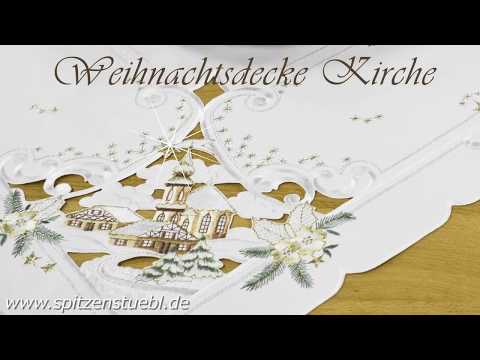 Weihnachtsdecken aus Plauener Spitze Kirche