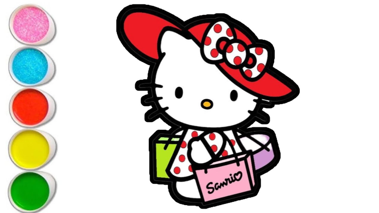 👑 Cute Hello Kitty Princess Drawing & Coloring 🎨 | Kids Fun Art