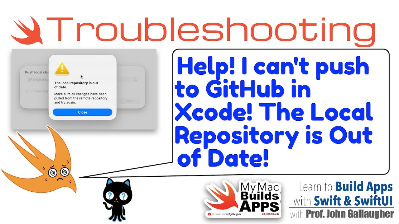 Troubleshooting Xcode & GitHub - Fixing Local Repository is Out of Date Error