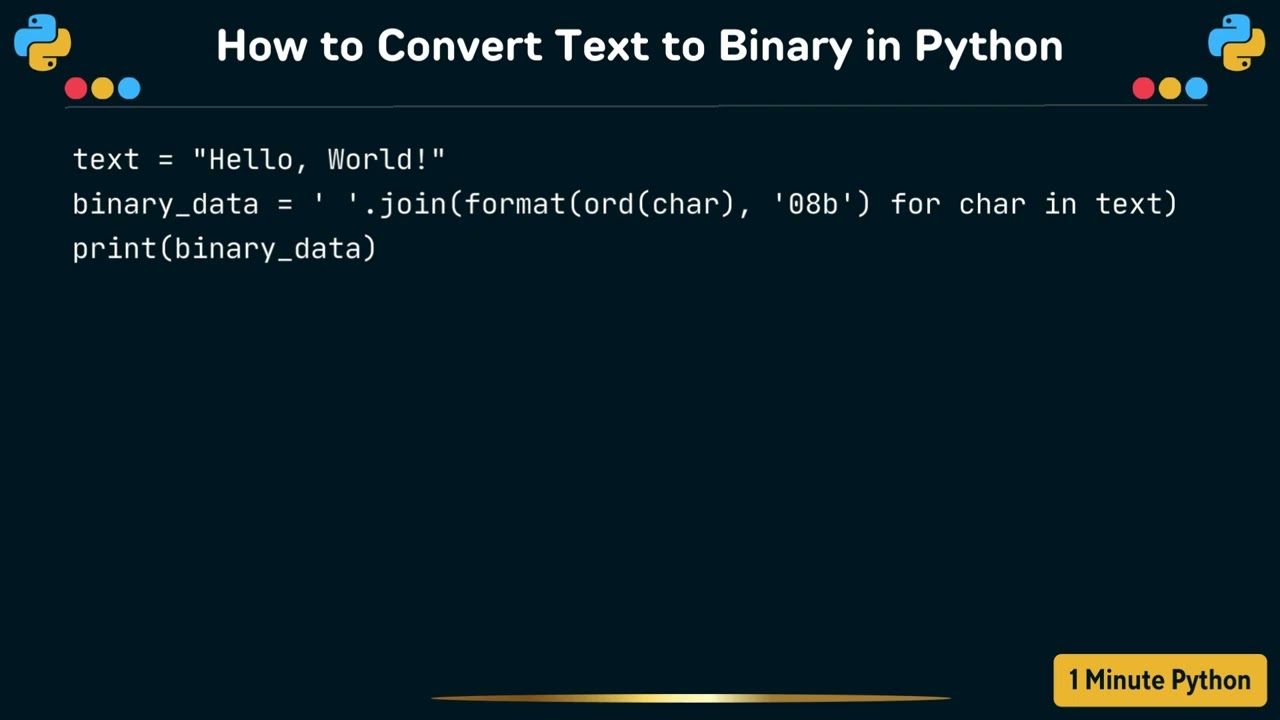 How to Convert Text to Binary in Python