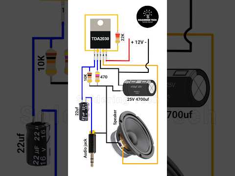 TDA 2030 ic amplifier circuit | Bass amplifier #diy #shorts #viral