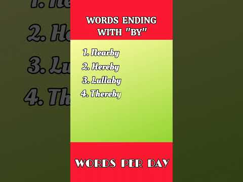 WORDS ending with "BY" #englishlearners #englishlearning #youtubeshorts