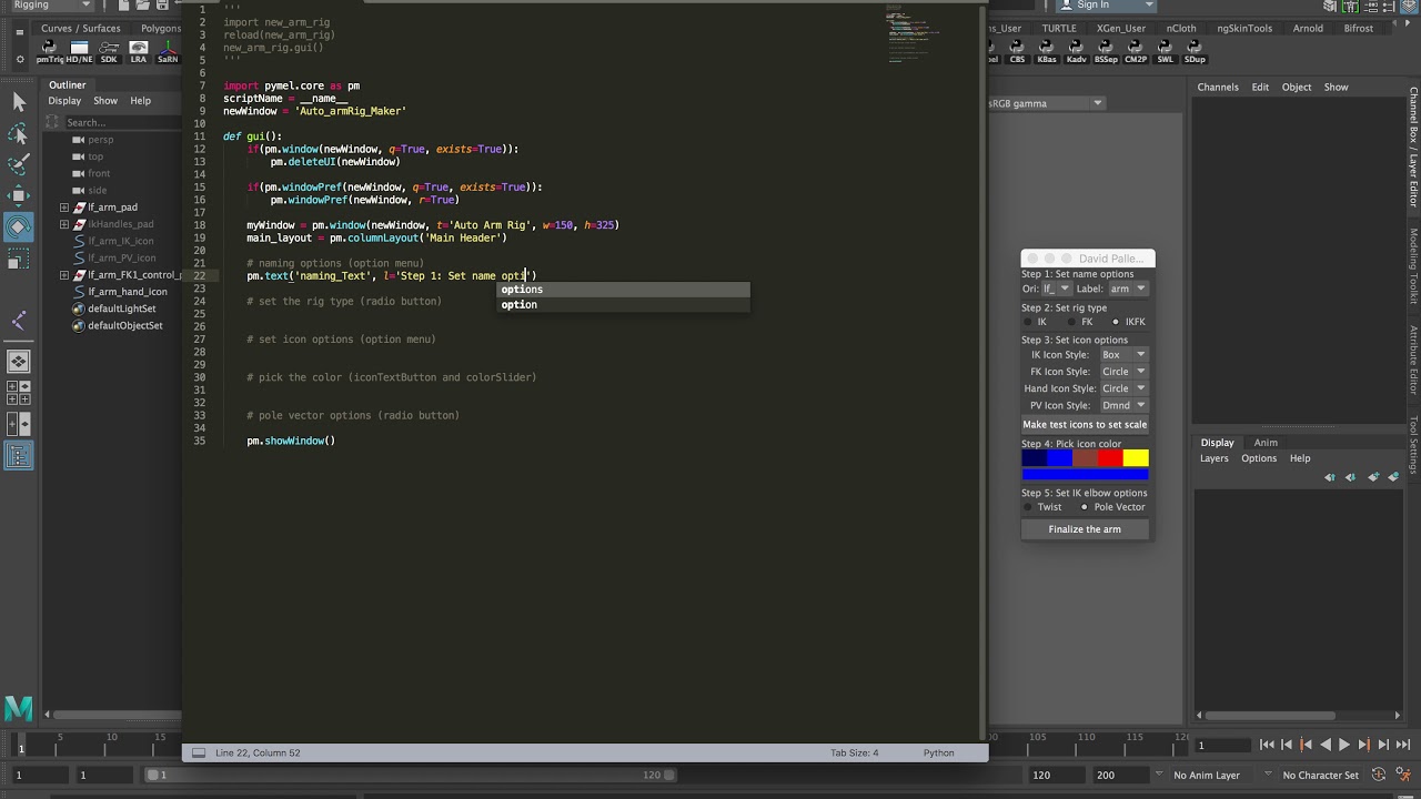 Basic Auto Rigging in Maya with Python (Part 1)