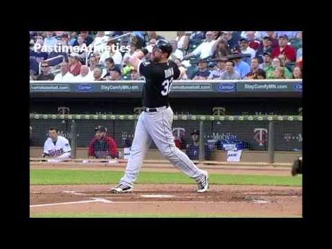 Adam Dunn Slow Motion Baseball Swing Hitting Mechanics Instruction Chicago White Sox MLB