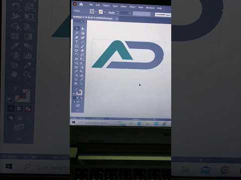 How To Create AD Letter Logo Vector Image || #shorts #shortviral #letterlogo #vector #shortsfeed
