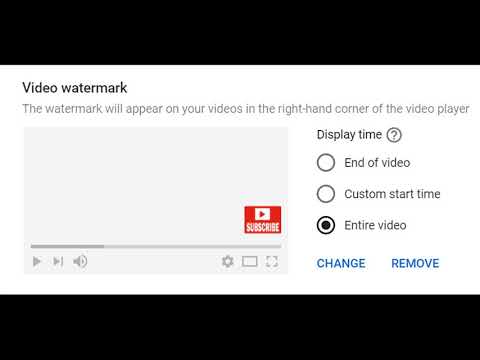 how to add subscribe watermark to youtube video 2021