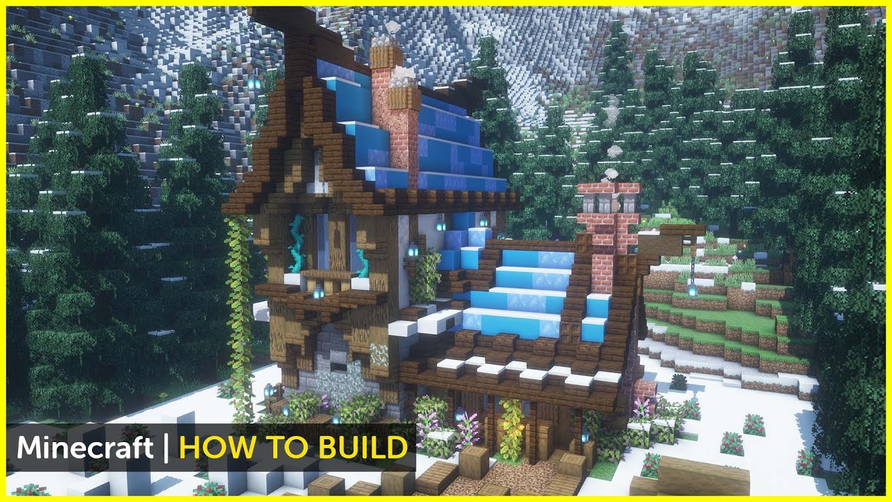 Minecraft How to Build a Fantasy Winter Cabin (Tutorial) - Minecraft ...