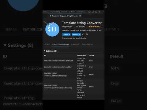 Extension of the Week: Template String Converter