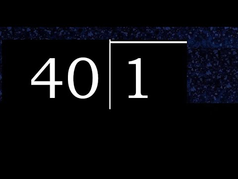 Divide 1 by 40 , decimal result . Division with 2 Digit Divisors . How to do