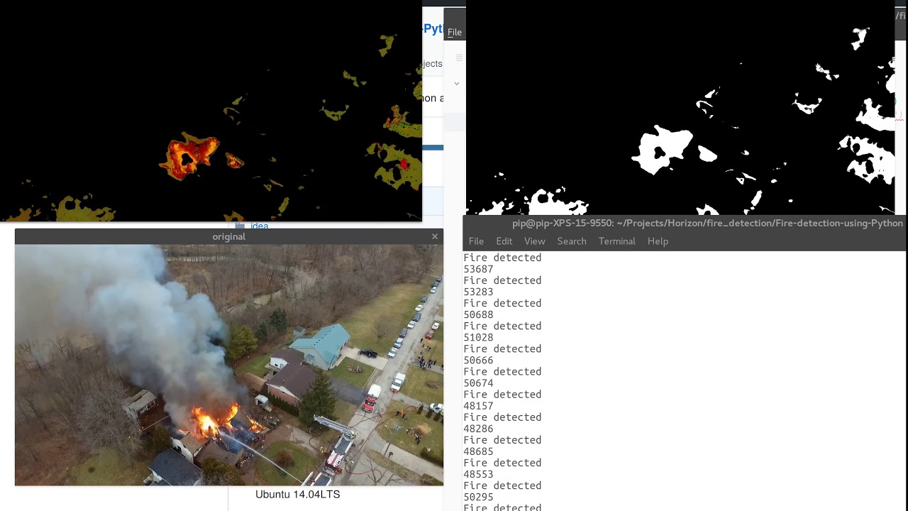 Fire detection with python