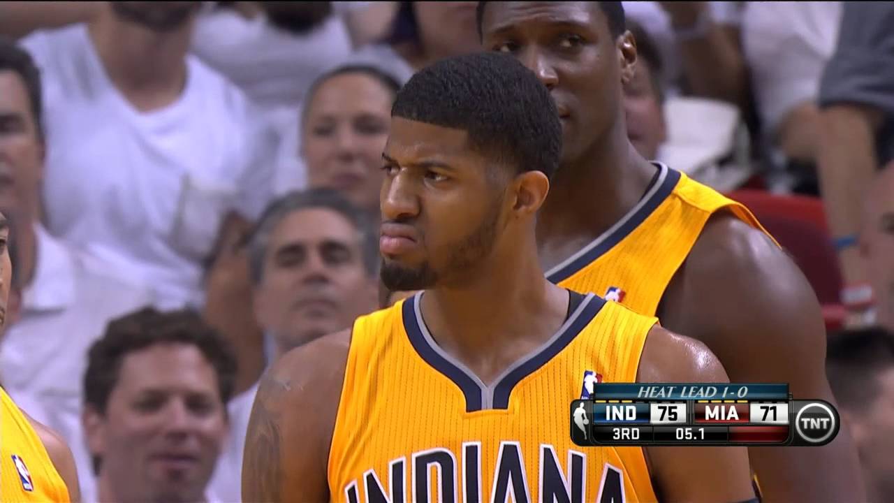 Paul George's Ferocious Dunk on Birdman in Game 2!!!