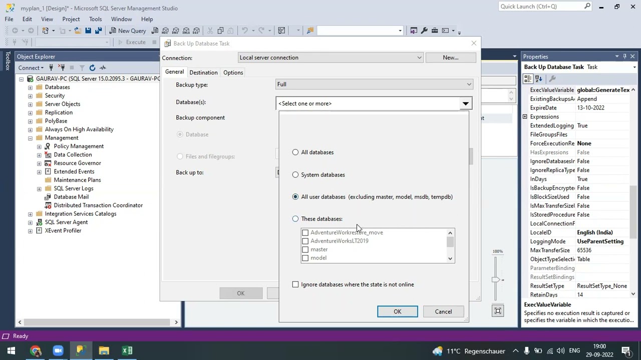 How to automate and schedule  the maintenance task in MSSQL server with out any coding & Script