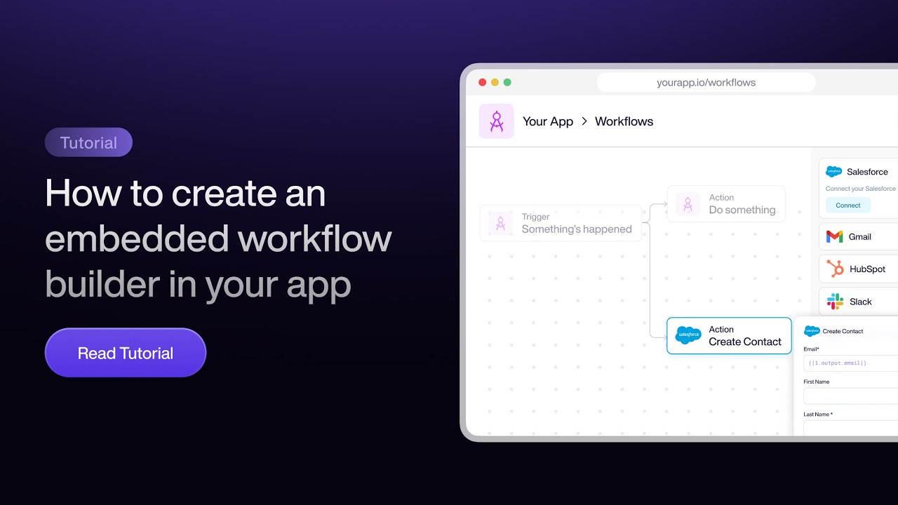 How to build an embedded workflow builder - let your users automate!