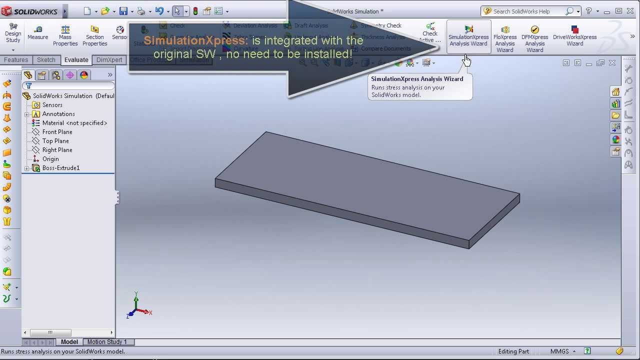6- SolidWorks Simulation Tutorial: SW Simulation vs SimulationXpress