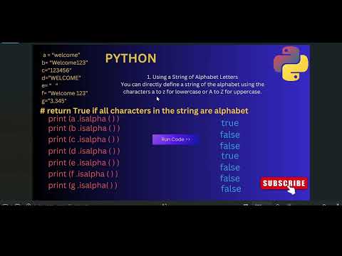 isalpha() method in Python(2025)