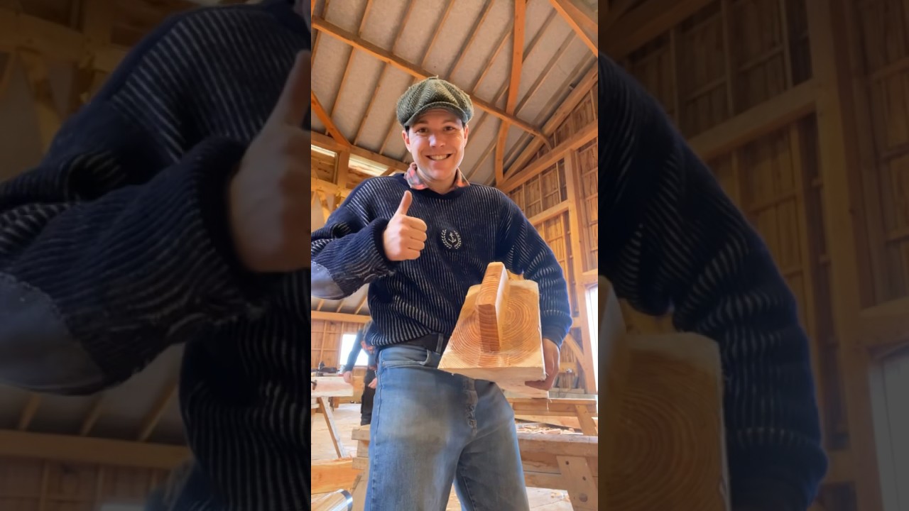 Making a timber truss with traditional hand tools #handtools #ireland #woodwork #joinery