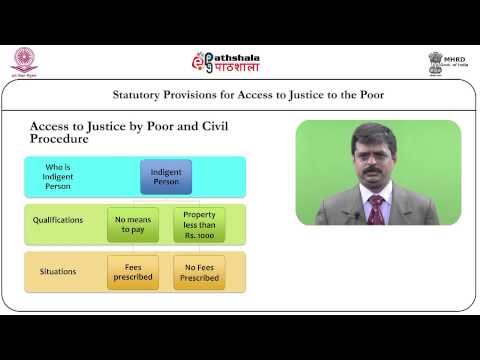 Statutory Provisions for Access to Justice to the Poor
