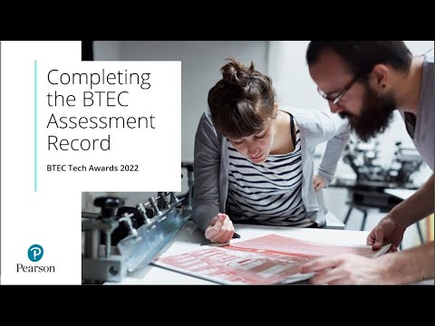 BTEC Tech Award Assessment Record