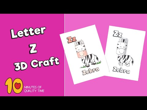 Letter Z - 3D Zebra Craft