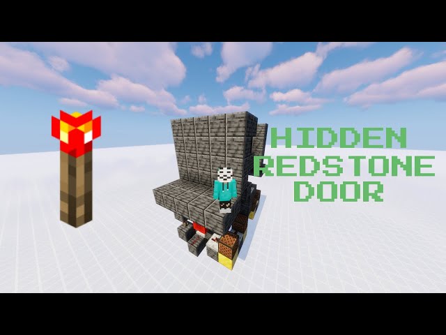 Hidden 2x1 Redstone Door - Redstone Torch Trigger Minecraft Map