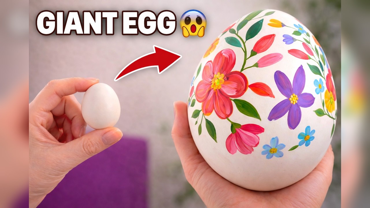 Genius Easter idea you must try! I made a GIANT Easter egg from a balloon & plaster | DIY