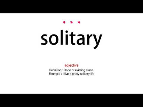 How to pronounce solitary - Vocab Today