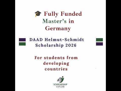 Fully Funded Masters in Germany DAAD scholarship #fullyfunded #education #scholarship