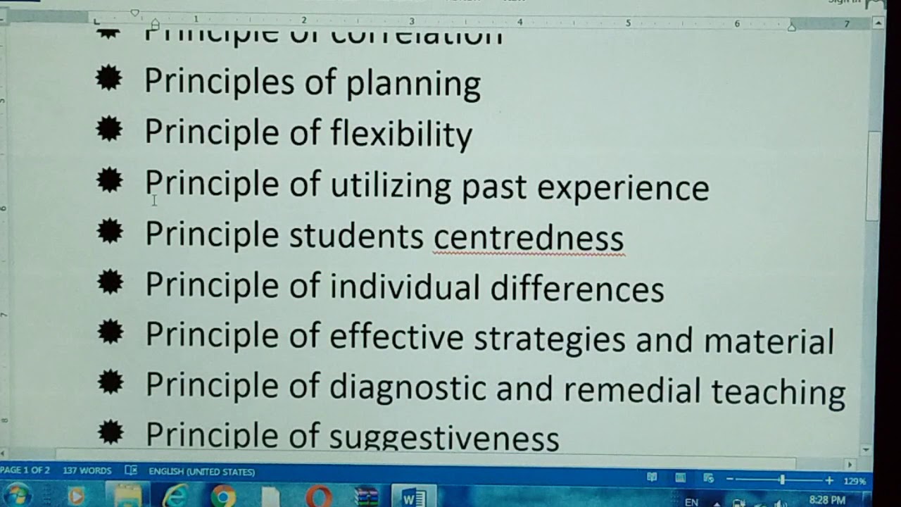 Principles of teaching part 1