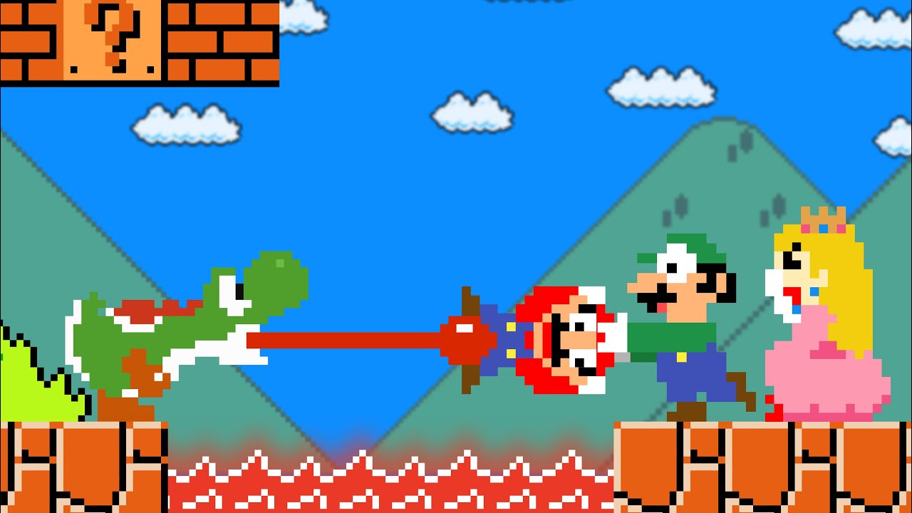 Cat Mario: Super Mario Bros. but Yoshi Eat Everything