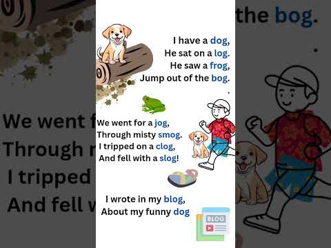 Rhyming words ending with 'og'#kurmedu#rhymes