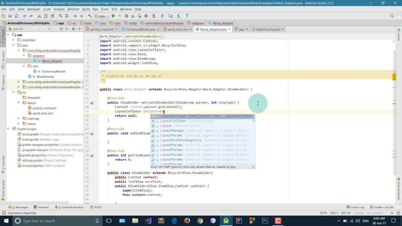 Create Android Dictionary With Sqlite Part 2