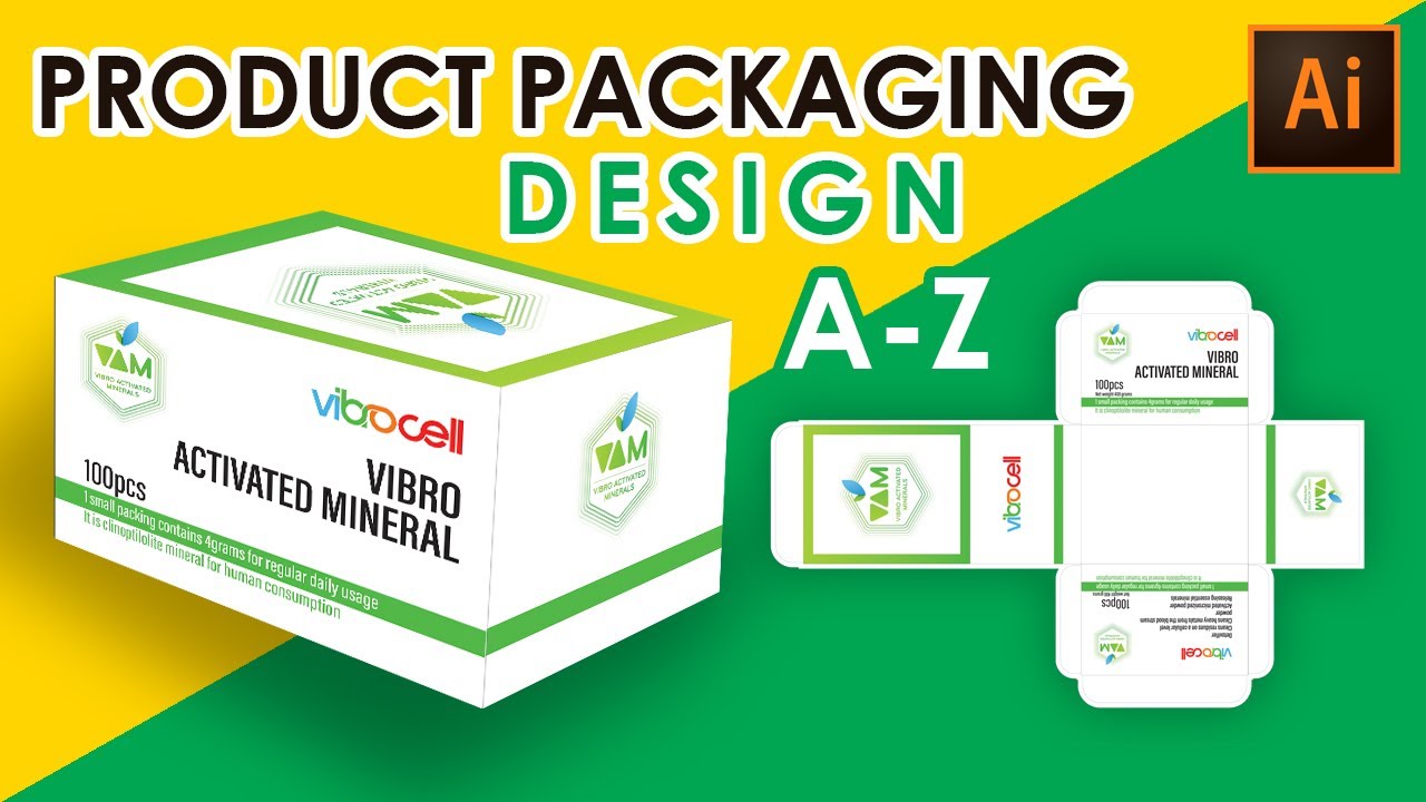 Product Packaging Design Tutorial in Illustrator with Dielines | How do I make product packaging