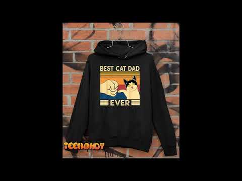 Best Cat Dad Ever T-shirt Vintage Cat Daddy Father Day Gifts T-Shirt