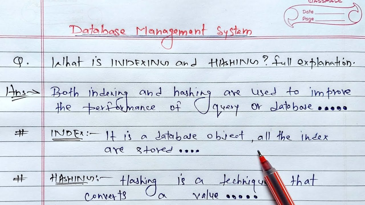 DBMS Indexing & Hashing With Example | Database Management System | Learn Coding