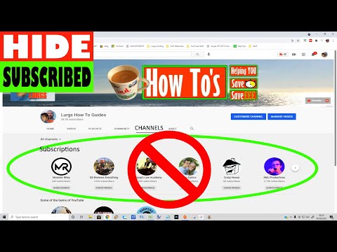 How to hide Subscriptions list on your YouTube Channel 2021 and keep your Subscriptions list Private
