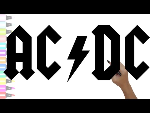 HOW TO DRAW AC/DC LOGO ⚡︎ DRAWING ICONIC LOGO OF FAMOUS ROCK BAND