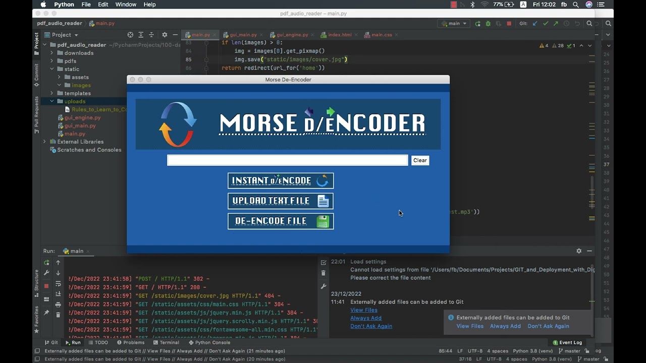 100 Days of Code: Day 81- Make a TextToMorse Decoder with Python