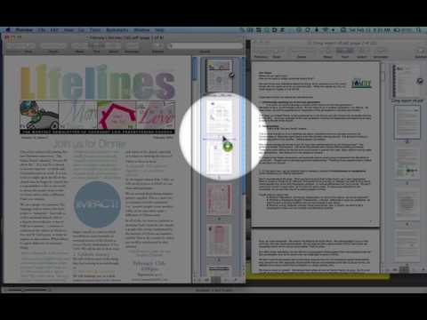 Merging two PDF files in Mac's "Preview" application