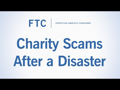 Charity Scams After a Disaster | Federal Trade Commission