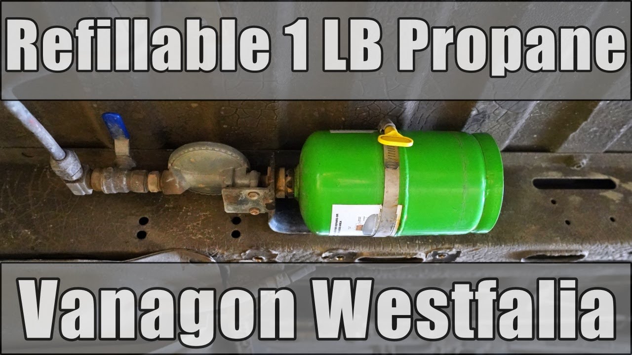 How we converted our Vanagon Westfalia propane system to 1lb refillable tanks