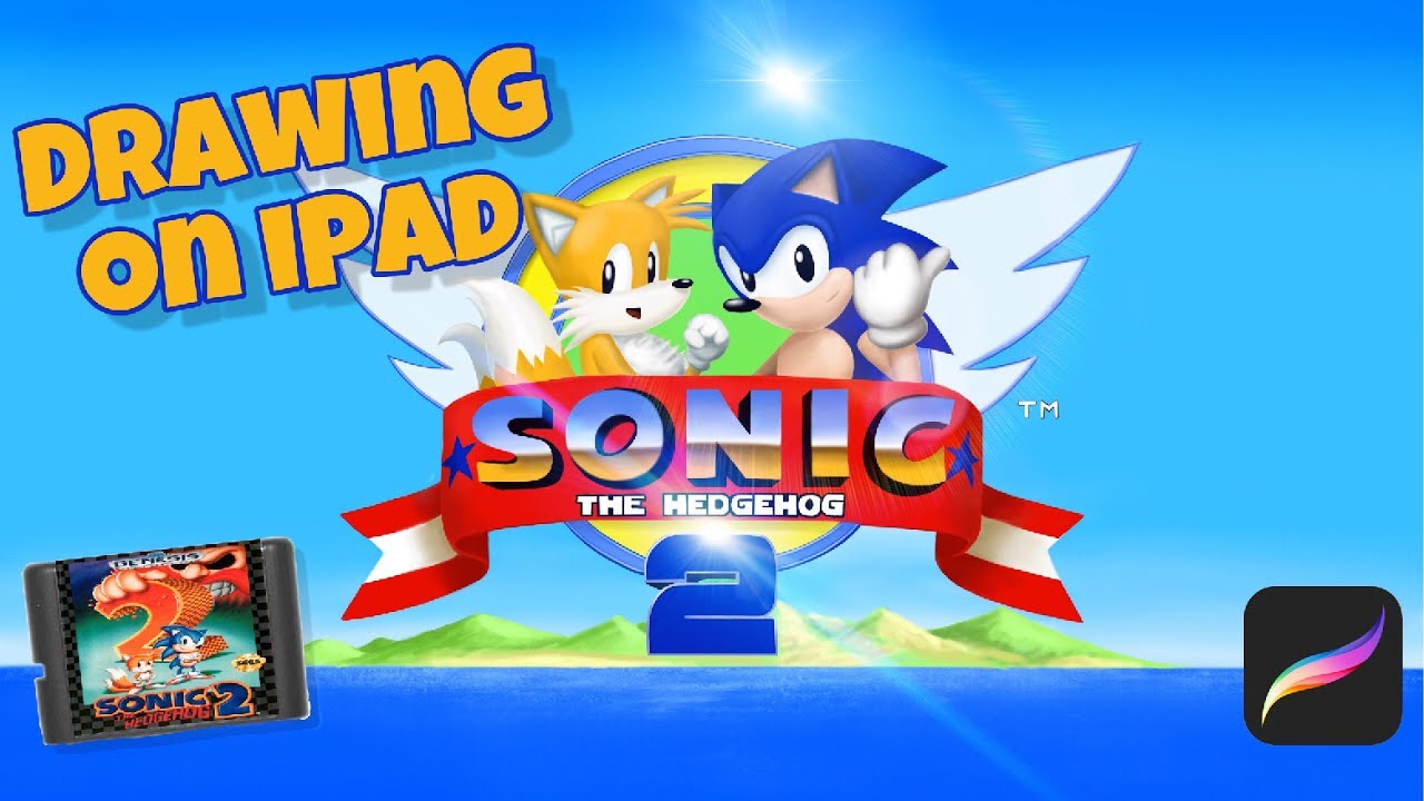 Drawing Sonic The Hedgehog 2 Title Screen (Procreate)