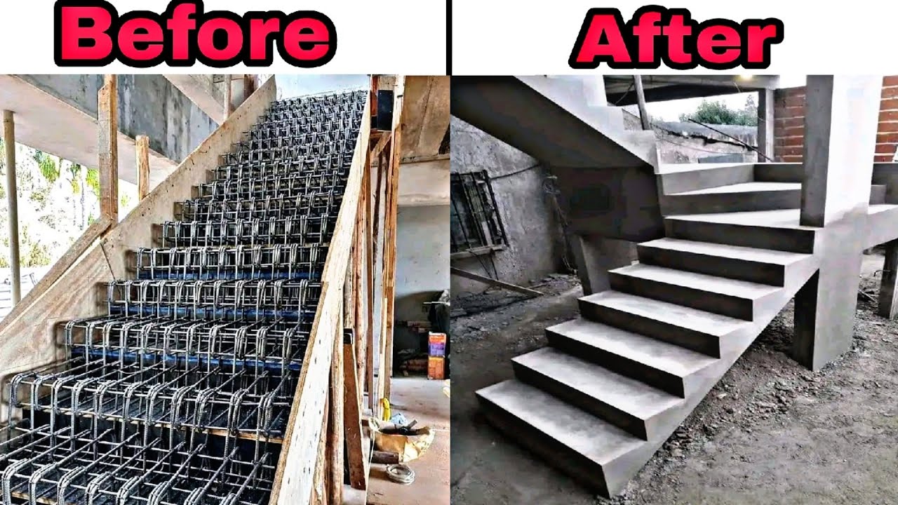 How to build and reinforce concrete stairs step by step