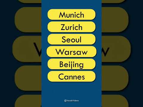 Can you pronounce the names of these cities in American English?