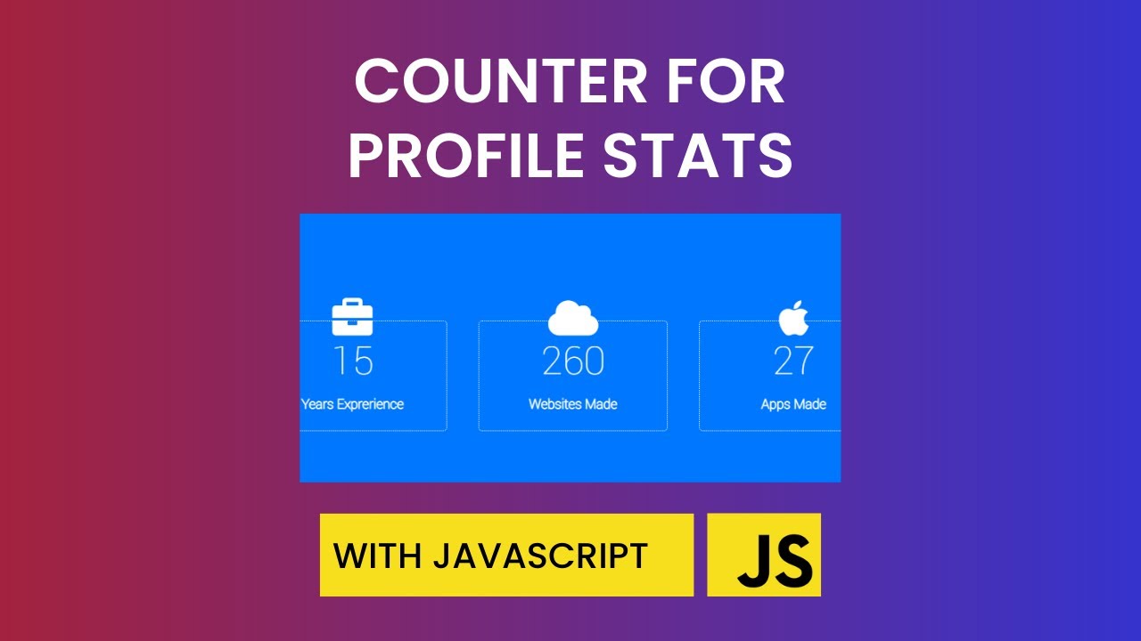 Create Counter For Profile Stats With Javascript