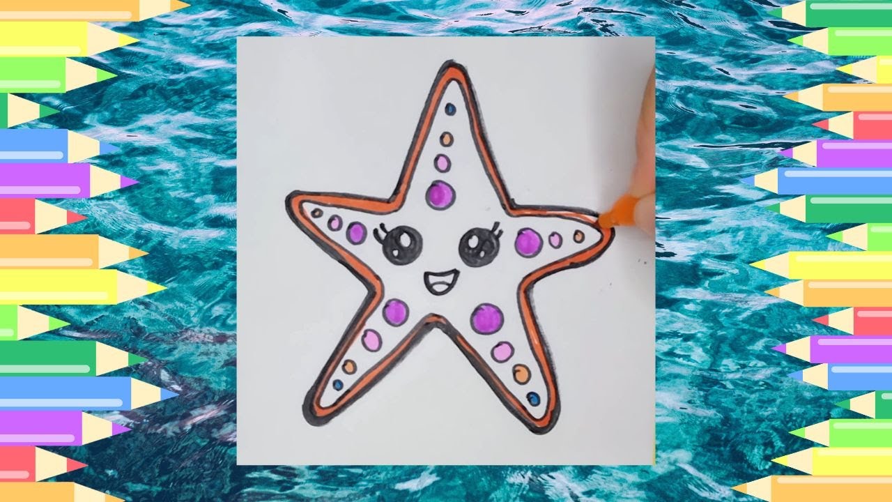 Cómo Dibujar y Colorear una Estrella⭐Paso a paso🎨Dibujos Fáciles✏️ How to draw a star step by step🌈