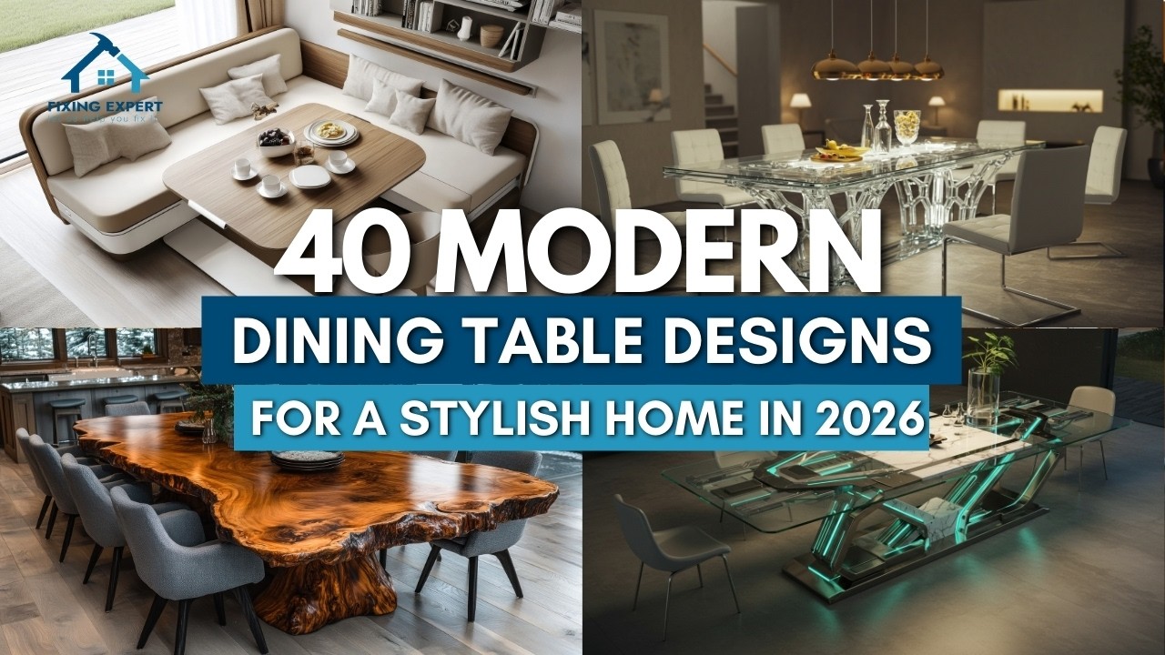 40 Modern Dining Table Designs for a Stylish Home in 2026 | Dining Room Inspiration by Fixing Expert