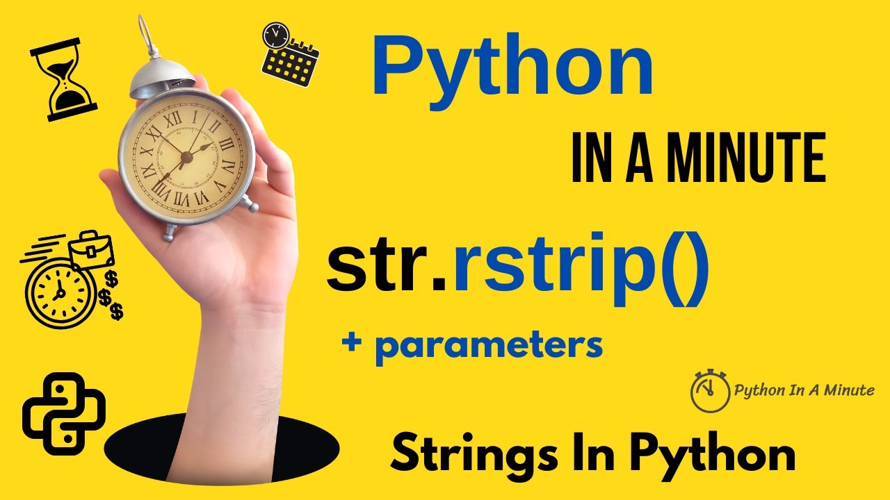 str.rstrip([chars]) - Remove Trailing Whitespace in Python Strings