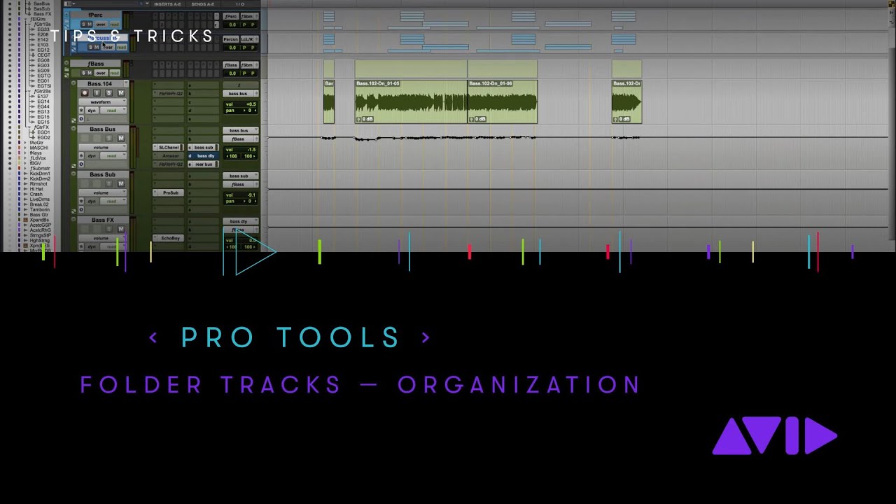 Pro Tools — Organizing your session with Folder Tracks