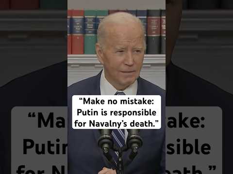 Biden reacts to reports of Russian opposition leader Alexei Navalny’s death in prison #shorts