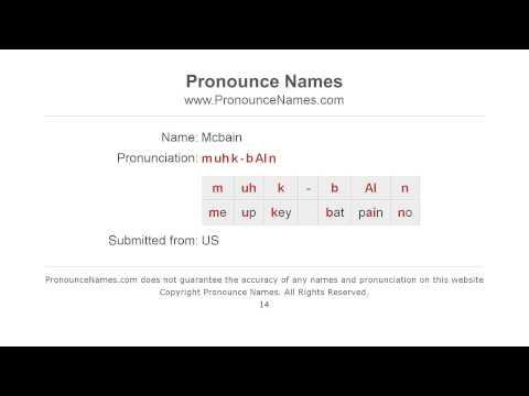 How to Pronounce Mcbain - PronounceNames.com